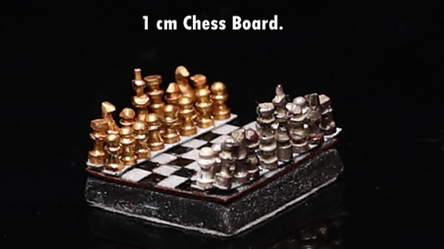 Smallest Handmade 3gm Chessboard for Guinness World Record.